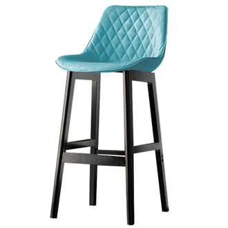 Generic Barhocker, Barst&uuml;hle mit R&uuml;ckenlehne, Holzbeinen und Fu&szlig;st&uuml;tze, K&uuml;cheninsel-Esszimmerstuhl aus PU-Leder, gepolsterter Tresenhocker, 136 kg