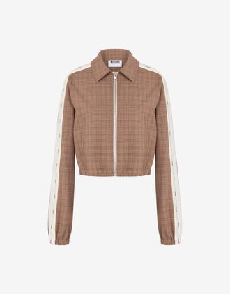 Moschino Jacke aus Stretch-Wollmischgewebe - Braun