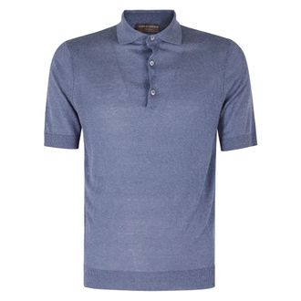 FILIPPO DE LAURENTIIS Polo Seta Lino - - Knitwear - Herren - Blau - L