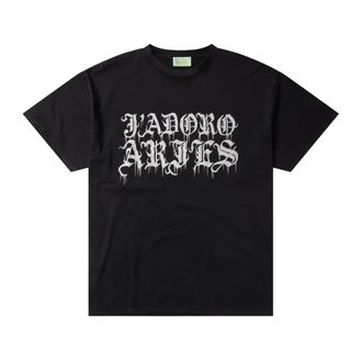 Aries Faded Gothic Jadoro S/S Tee - - Tops - Herren - Schwarzk - M