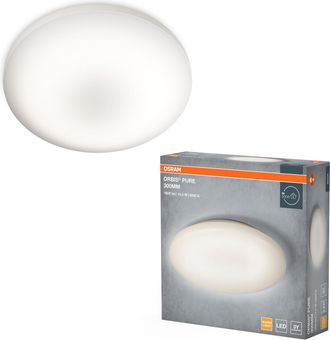 Osram Orbis Pure LED-Deckenleuchte Wandleuchte 300mm 15.5W, Anbauleuchte in Weiß mit Aluminiumgehäuse, IP20-Schutz, für dekorative Wohnbeleuchtung