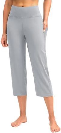 Generic 2026 Pantalon léger / 4 pour femme, coupe ample et décontractée, avec poches, tissu doux et confortable pour le yoga et le sport, gris clair, 3XL
