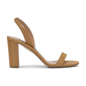 Aquazzura So Nude Block Sandal 85 - Femme - Chaussures - Brun - Taille: 38 1/2 EU