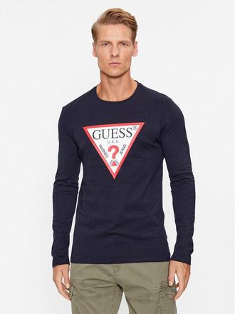 Guess Longsleeve Original Logo M2YI31 I3Z14 Dunkelblau Slim Fit