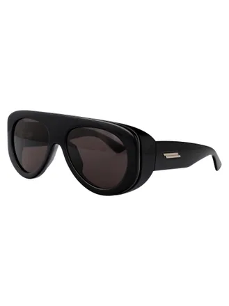 Bottega Veneta Unisex Sunglasses Bv1362s Black-Grey Black-Black-Grey Injected Black/black/grey