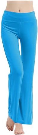 Generic Pantalon de jogging pour femme en rayonne coupe ample coupe haute jambe droite jambe longue automne été 2025, X-742 Bleu ciel clair, 3XL
