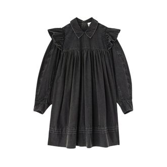 Ganni Femme, Robes, Noir, Taille: 40 FR Mini Robe Chemise