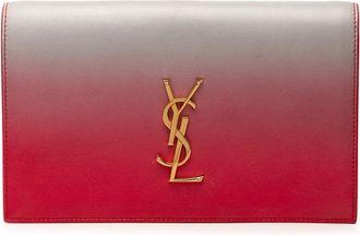 Saint Laurent Clutches - Smooth Ombre Calfskin Monogram Kate Clutch - Gr. unisize - in Rot - f&uuml;r Damen