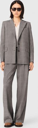 Maje Karierte Kost&uuml;mjacke - Grau - Maje