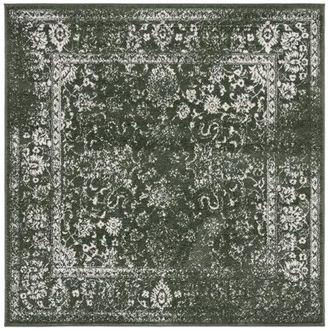 Safavieh Distressed Teppich für Wohnzimmer, Esszimmer, Schlafzimmer - Adirondack Collection, Kurzer Flor, Grün und Elfenbein, 91 X 152 cm