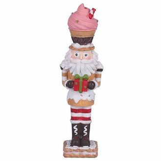 Villa D'Este Home Tivoli Sweet Christmas Nussknacker-Soldat aus Polyresin, rosa