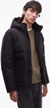 Tommy Hilfiger Manteau matelassé style utilitaire à capuche - Noir
