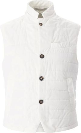 Eleventy Homme, Vestes, Blanc, Taille: 2XL Gilet sur mesure en laine m&eacute;lang&eacute;e