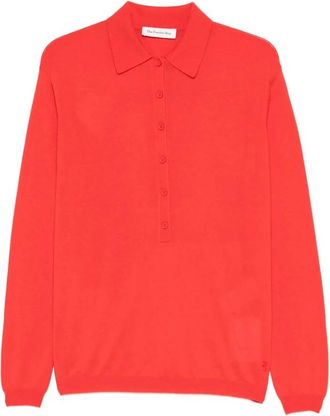 Frankie Shop Femme, Pulls, Rouge, Taille: 38 FR Tala Knit V-Neck Polo