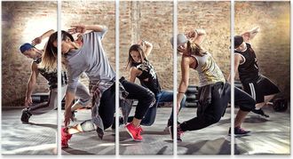 Islandburner Bild auf Leinwand Break Dance Gruppe Tanz Unterricht Bilder Wandbilder Poster