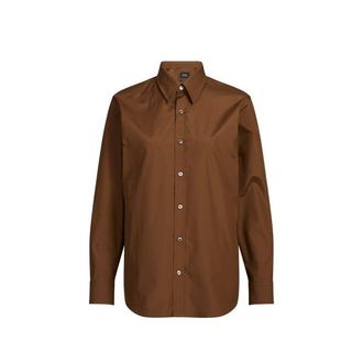 A.P.C. Chemise unie &agrave; col classique en coton