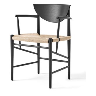 & Tradition Chaise Drawn HM4 en bois avec accoudoirs & Tradition