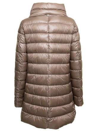 Herno Womens Down Jacket Amelia Beige Polyamide Puffer