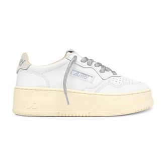 Autry Femme, Chaussures, Blanc, Taille: 39 EU Flat Chaussures