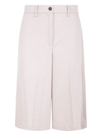Seventy short court en coton à plis marqués - Tons neutres