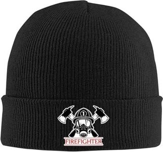 Generic Casquette dHomme, Casque de Pompier, Hache, Symbole de Masque, Masque Hommes, Femmes Unisexe Bonnet, Bonnet, Cadeau Thermique Chaud Hiver pour No&euml;l en
