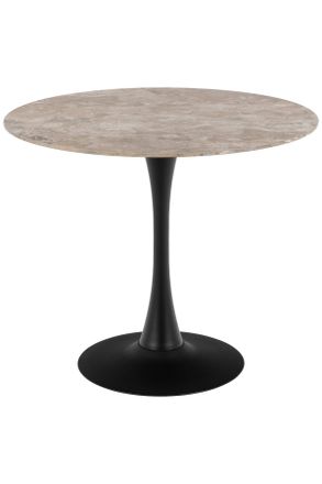 MID.YOU Mid.you Esstisch, Braun, Schwarz, Metall, Keramik, rund, rund, 75 cm, FSC MIX, Esszimmer, Tische, Esstische, Esstische rund