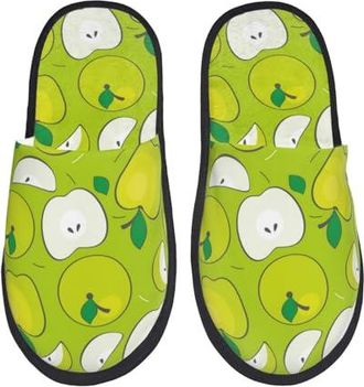 Generic Pantoufles DH&ocirc;tel Fruits Verts Peluche Hiver Pantoufles Portative Hiver Chausson Pour Invit&eacute; Chambre Spa M