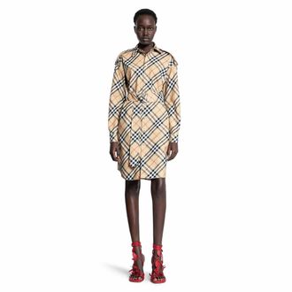 Burberry Check Cotton Shirt Dress