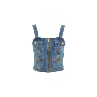 Liu Jo Ua4089 Ds059 Denim Top - - Tops - Damen - Blau - M
