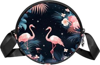 Generic Sac &agrave; bandouli&egrave;re Circle pour femme, petit sac &agrave; bandouli&egrave;re rose avec fermeture &eacute;clair, bretelles r&eacute;glables, sac &agrave; main rond d&eacute;contract&eacute; pour femmes 