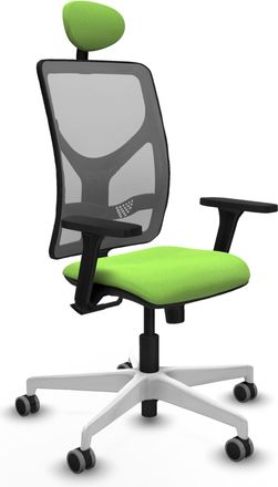 Piqueras y Crespo Schreibtischstuhl, verstellbare Armlehnen, h&ouml;henverstellbare Lendenwirbelst&uuml;tze und festes Kopfteil, ausgestattet mit 3 Positionen und Schneideschaum,