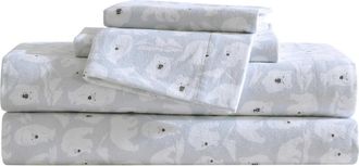 Eddie Bauer Bettw&auml;sche aus Baumwollflanell, geb&uuml;rstet f&uuml;r zus&auml;tzliche Weichheit, gem&uuml;tliche Wohnkultur, &Ouml;ko-Tex-Zertifiziert (Entdeckerb&auml;ren, Grau, Full)