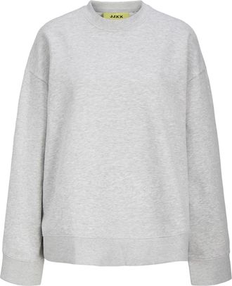 Jack & Jones Damen Jxsophia Boxy Ls Crew Sweat SWT Sn, Light Grey Melange, M