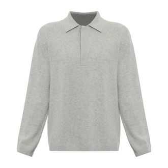Lisa Yang Cashmere Polo Emil - - Knitwear - Herren - Grau - 2XL