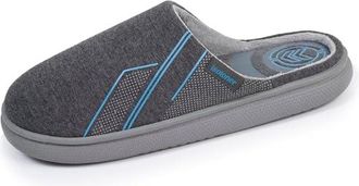 Isotoner Chaussons pantoufles Mules homme semelle bloup confort ultra moelleuse, 40 EU, gris chiné