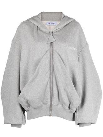 The Attico hoodie en coton &agrave; coupe oversize - Gris