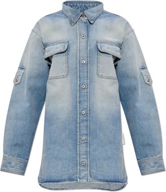 Off-white Femme, Blouses et Chemises, Bleu, Taille: 42 FR Chemise en jean