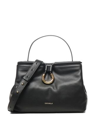 Coccinelle sac porté épaule en cuir - Noir