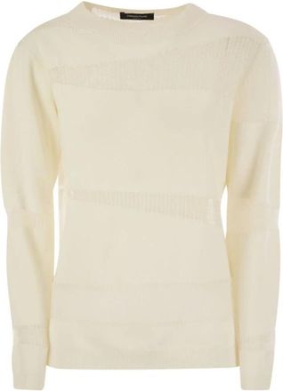 Fabiana Filippi Femme, Pulls, Blanc, Taille: 36 FR Pull en Platine et Mohair