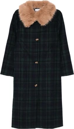 Never Fully Dressed manteau à motif tartan - Bleu