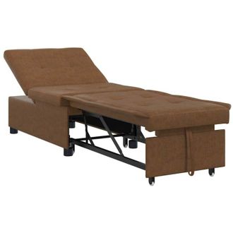 vidaXL Vidaxl - Canap&eacute;-lit Marron 67 x 194 x 38 cm Cuir su&eacute;d&eacute; faux