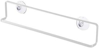 Yamazaki Tableware Yamazaki 6796 TOWER Wandhandtuchhalter L mit Saugnapf, weiß, Stahl, minimalistisch, 35.5 x 4 x 7 cm