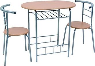 Pratesi TAVOLO Con 2 SEDIE Naturale *cm.84x53 h81