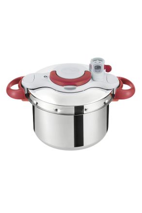 T-fal Schnellkochtopf Clipso Minut Perfect, Rot, Edelstahl, Metall, 6 L, rund, 24.6 cm, breiter Sch&uuml;ttrand, Kochen, T&ouml;pfe, Schnellkocht&ouml;pfe