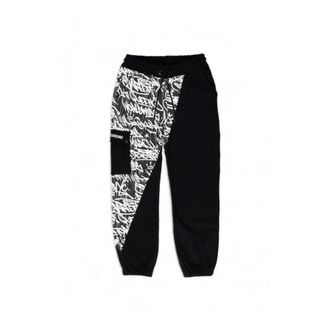 Sprayground Schwarze Grafik-Sweathose - - Trousers - Herren - Schwarzk - M