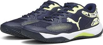 Puma Solarcourt RCT Chaussures de Tennis Unisexes, Puma Bleu Marine Fast Yellow Puma White, 40 EU