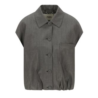 Fendi Buttoned Jacket - - Jackets - Damen - Grau - S