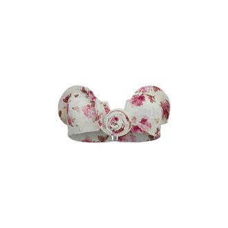 Magda Butrym Floral-Print Bandeau Bikini Top - Beige