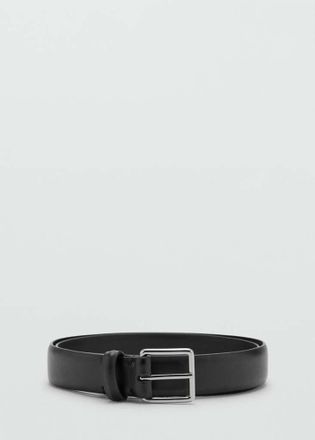 Mango Ceinture 100 % cuir bovin noir - Homme - 100 - MANGO MAN
