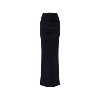 Elisabetta Franchi Langer R&uuml;schenrock - - Skirts - Damen - Schwarzk - L